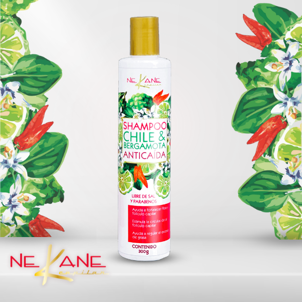 Shampoo de Chile & Bergamota Anticaída 300g – Nekane Capilar